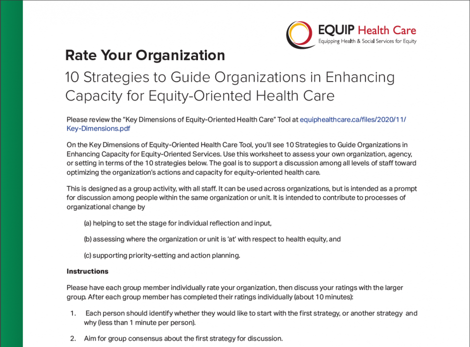 Health Equity - EQUIP Health Care | Research to Improve Health Equity