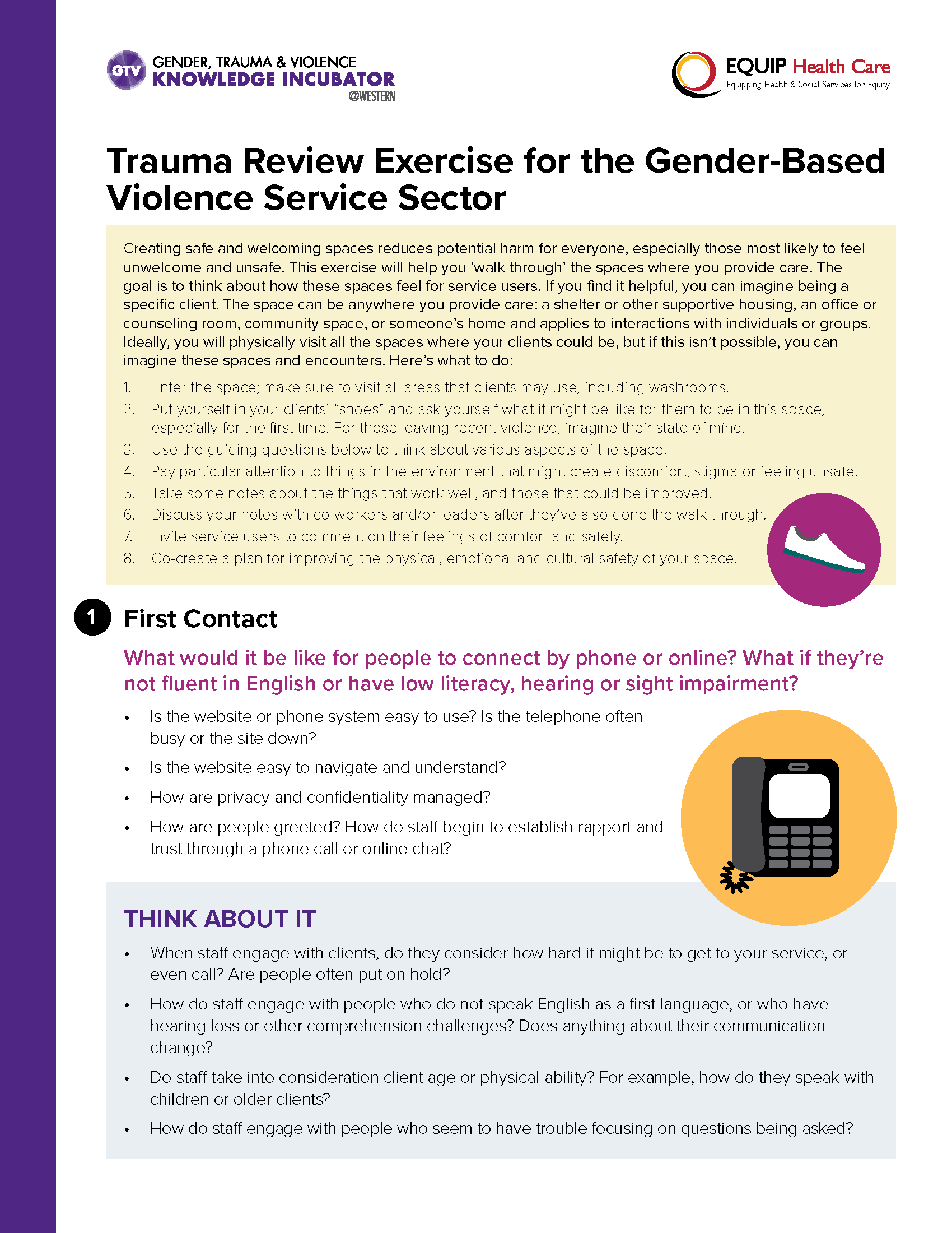 Trauma Review Exercise for the Gender-Based Violence Service Sector ...